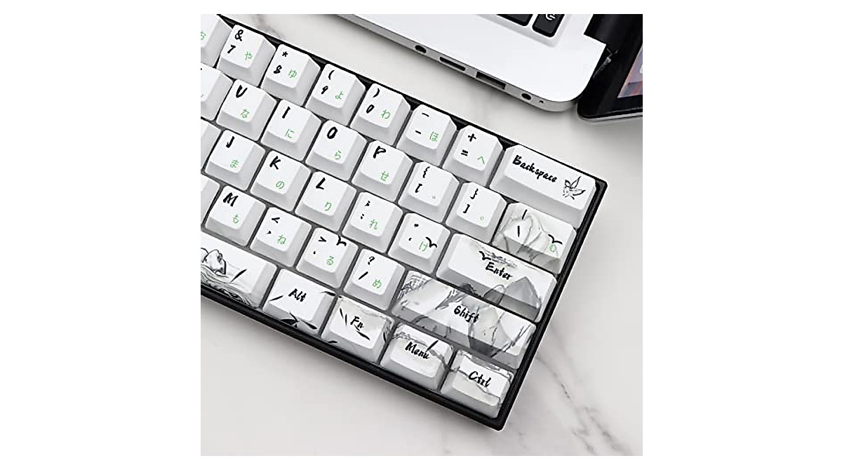 JSJT Panda Keycaps - Custom 110 Keys for Mechanical Keyboards