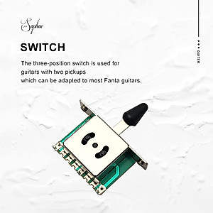 SAPHUE Electric Guitar Wiring Harness Prewired Kit A500k B500K 18mm Shaft Big Pots 3 Way Switch Volume Tone Control Wiring Harness