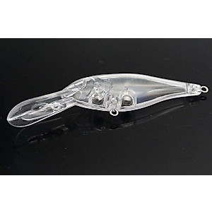 10PCS Unpainted 9.8cm 8.53g topwater Minnow Fishing Lure Crankbait Artificial Hard Bait Carp Pike Bass Wobblers Deep Diving Fishing jerkbait 8195 Free Eye