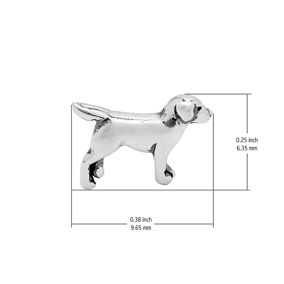 Boma Jewelry Sterling Silver Labrador Retriever Dog Stud Earrings