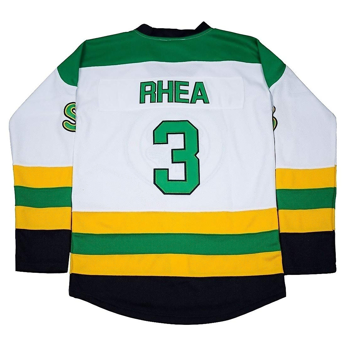 Ross The BOSS Rhea ST John's Shamrocks Hockey Jersey with EMHL Patch Stitch (38, White)