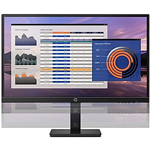 HP P27h G4 27 Inch IPS Desktop Office Monitor Full HD 75 Hz Built-in Speaker Tilt Swivel Pivot Height Adjustable Low Blue Light HDMI VGA DisplayPort for Laptop PC Screen Display, Black (Renewed)