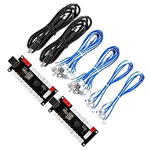 Easyget 2 Player Zero Delay Generic Game Controller USB to Joystick for MAME & Raspberry Pi 1/2/3 RetroPie DIY Projects
