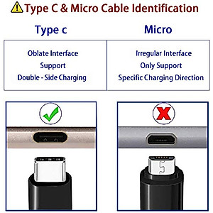 Charging Cable for Galaxy S10, 2 Pack 6ft USB C Cable Long Nylon Fast Charger Cord, USB A to USB C Charger Cables for Samsung S10 S20 Note 20 10, PS5, Google Pixel, MacBook Pro 2020, LG, Black&White