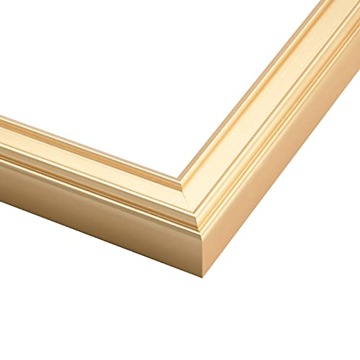 Anozie 16x20 Frames Gold, Simple Designed Poster Frame Set with HD Plexiglass for Wall Mounting, 1 Pack