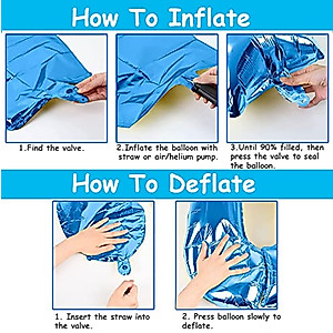 Number 6 balloon Blue, Number 6 Balloon 40 inch for 6th Birthday Party