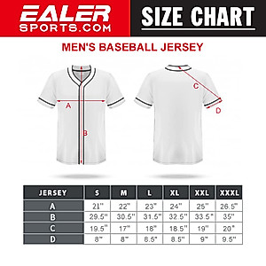 EALER BJ80 Series Mens Baseball Jersey Black M