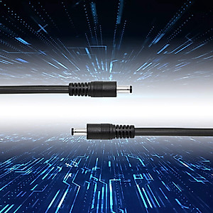 GINTOOYUN DC to DC Cable,3FT 18AWG DC 5.5MM x 2.1MM Male to Male Plug Power Adapter Cable for LED, CCTV, Car, Monitors,etc(2 Pcs)