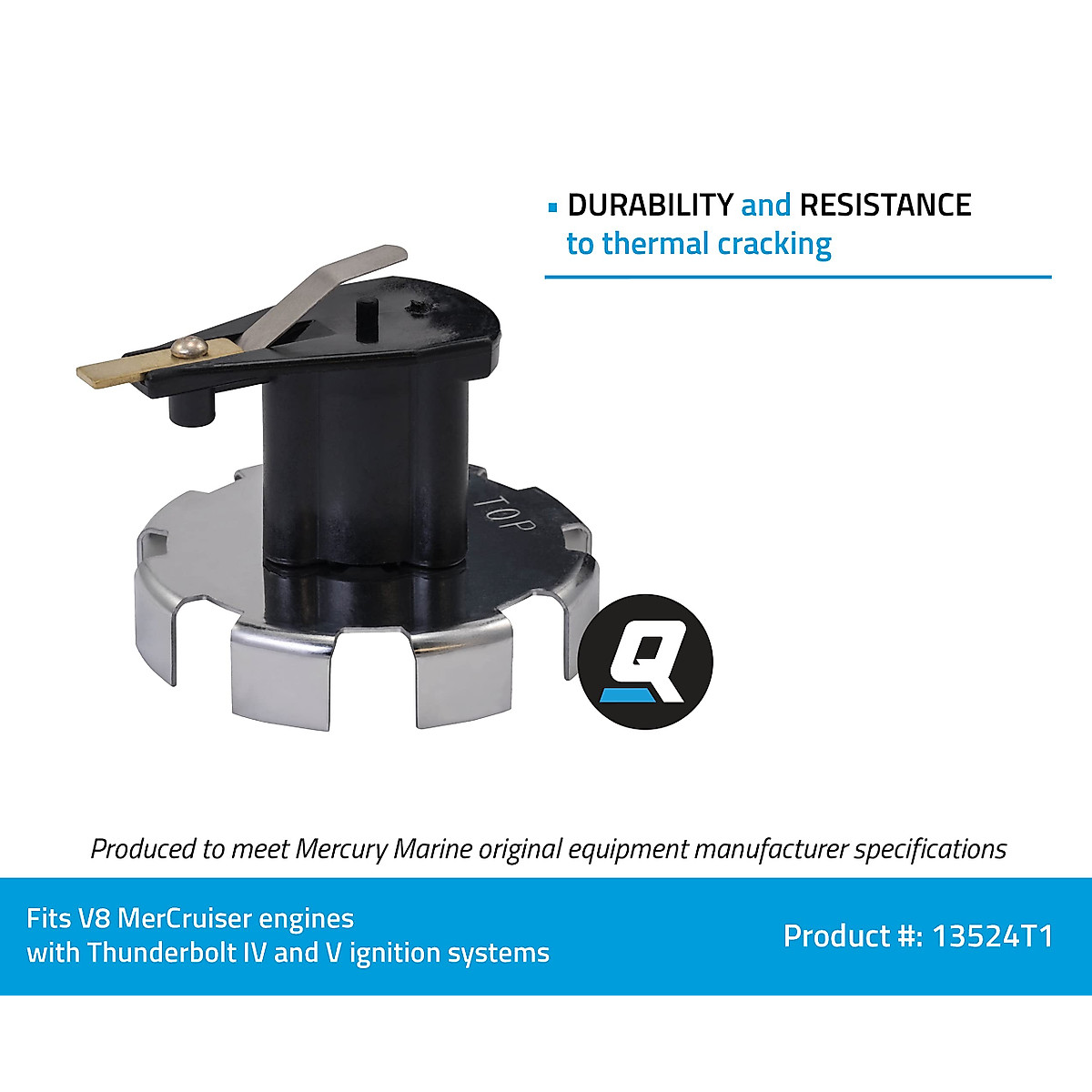 Quicksilver 13524T1 Rotor for Select Marinized General Motors V-8 Engines with Thunderbolt IV and V Ignition Systems
