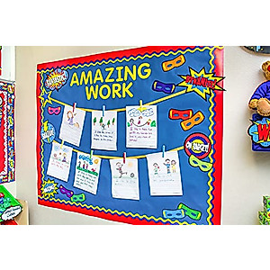 Teacher Created Resources 20671 Polka Dots Clothespins Clothes Pin, 0.6" x 0.3" x 2.9", Multi, 20 per Pack