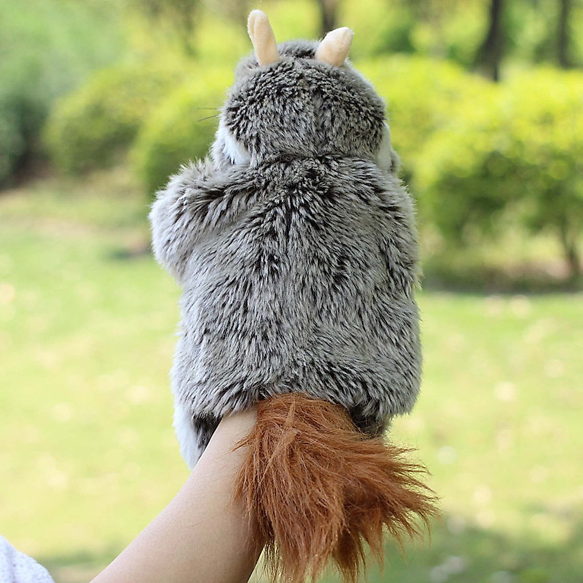 BigBigMe Squirrel Hand Puppets Plush Animal Toys for Imaginative Pretend Play Stocking Storytelling