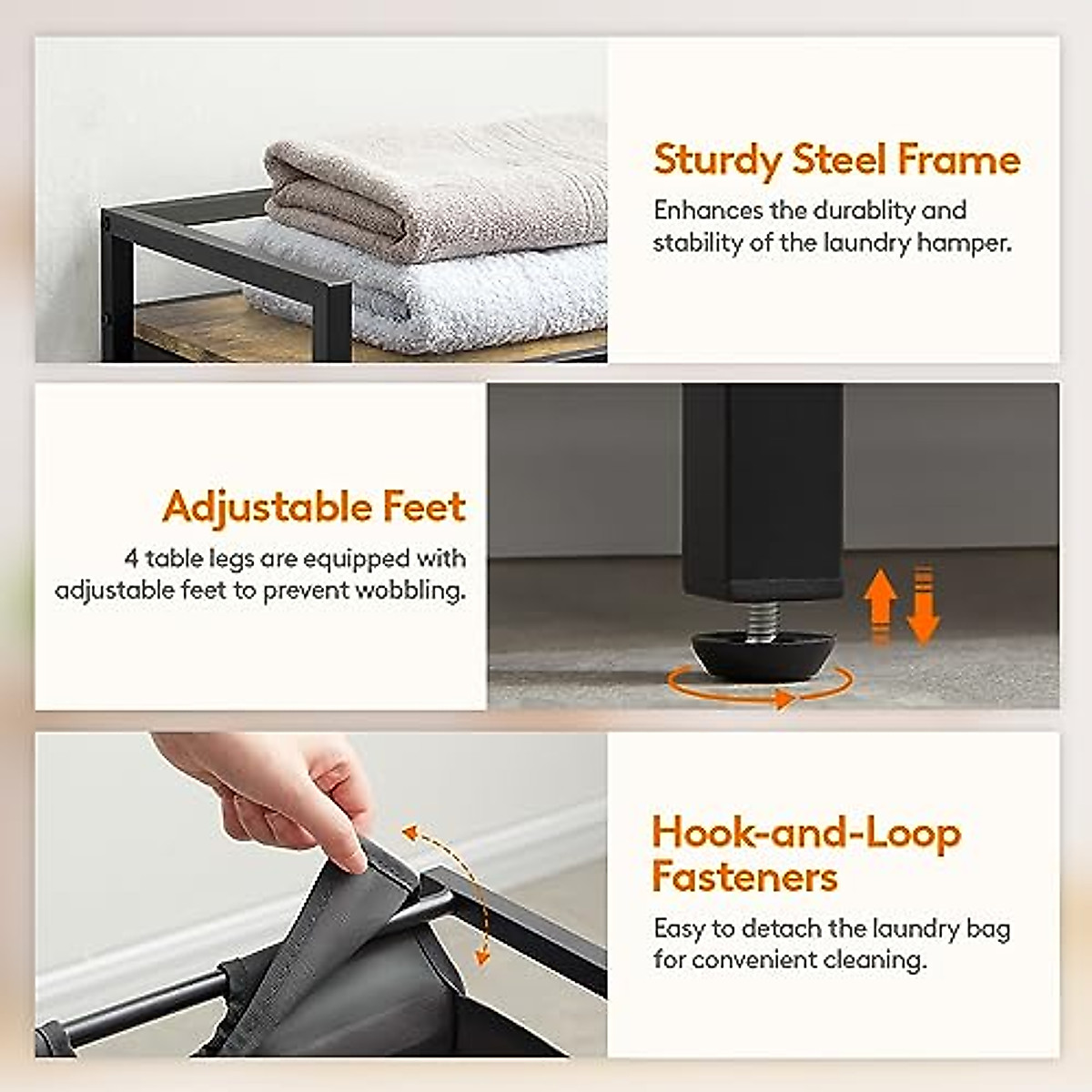 Lifewit Laundry Hamper 3 Section, 120L Pull out Laundry Clothes Basket Organizer with Large Top Shelf and 3 Removable Bags and Handles, Laundry Sorter for Laundry Room Bedroom Bathroom Dorm, Black