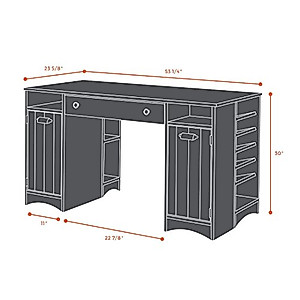 South Shore Artwork Craft Table with Storage, Pure White
