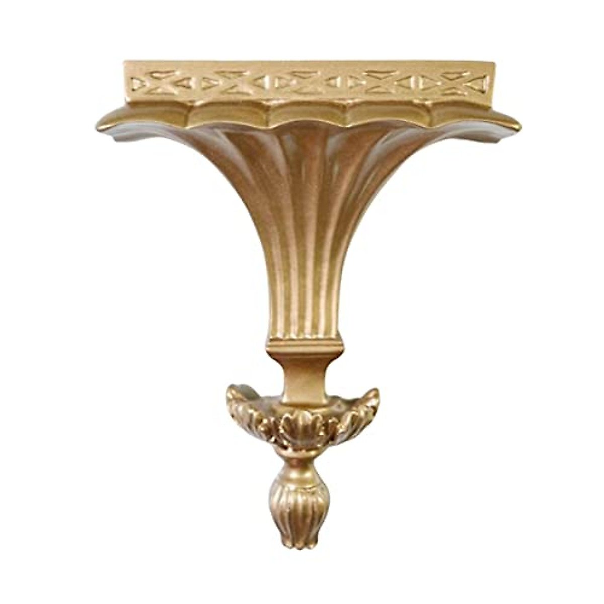 Gralara Wall Mounted Floating Shelves, Flower Pot Stand, Wall Organizer Shelf for Living Room Decoration, Aureate