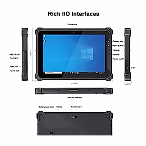 Vanquisher [2022 Launched] 10-inch Rugged Tablet PC Windows 11 Pro, New GEN CPU | 8GB RAM + 128GB ROM | 4G LTE | High Accuracy GPS GNSS | Military Grade for Enterprise Field Work