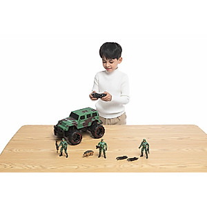 JOYIN Military Remote Control Vehicle Set with Army Action Figure, Off-Road RC Army Car Toys Gifts for Kids Boys Girls