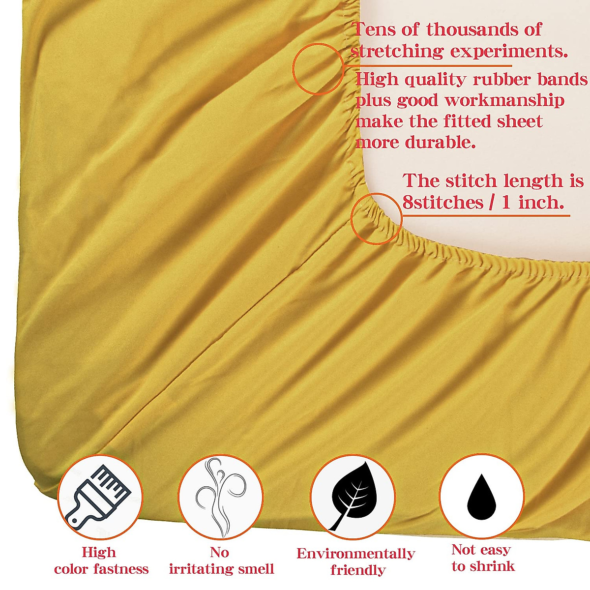 NTBAY Toddler Bedding Set - 4 Piece Soft and Breathable Crib Bedding Set for Boys and Girls, Includes Quilted Comforter, Fitted Sheet, Flat Top Sheet and Envelope Pillowcase, Yellow