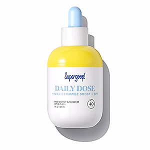 Supergoop! Daily Dose Hydra-Ceramide Boost + SPF 40 Oil PA+++, 1 fl oz - Broad Spectrum Sunscreen Serum - Helps Replenish, Hydrate & Protect Skin - For All Skin Types