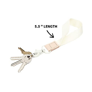 Thread Wallets Cool Wrist Lanyard Strap for Men & Women | Cute Key ID Badge & Wallet Holder (Off White)