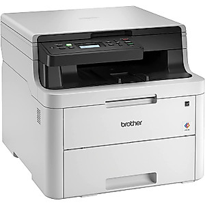 Brother L3290CDW Wireless Compact Digital Color Laser All-in-One Printer, Duplex Printing, 25ppm, 250-sheet, Print Scan Copy 600 x 2400 dpi, Compatible with Alexa, Bundle with JAWFOAL Printer Cable.
