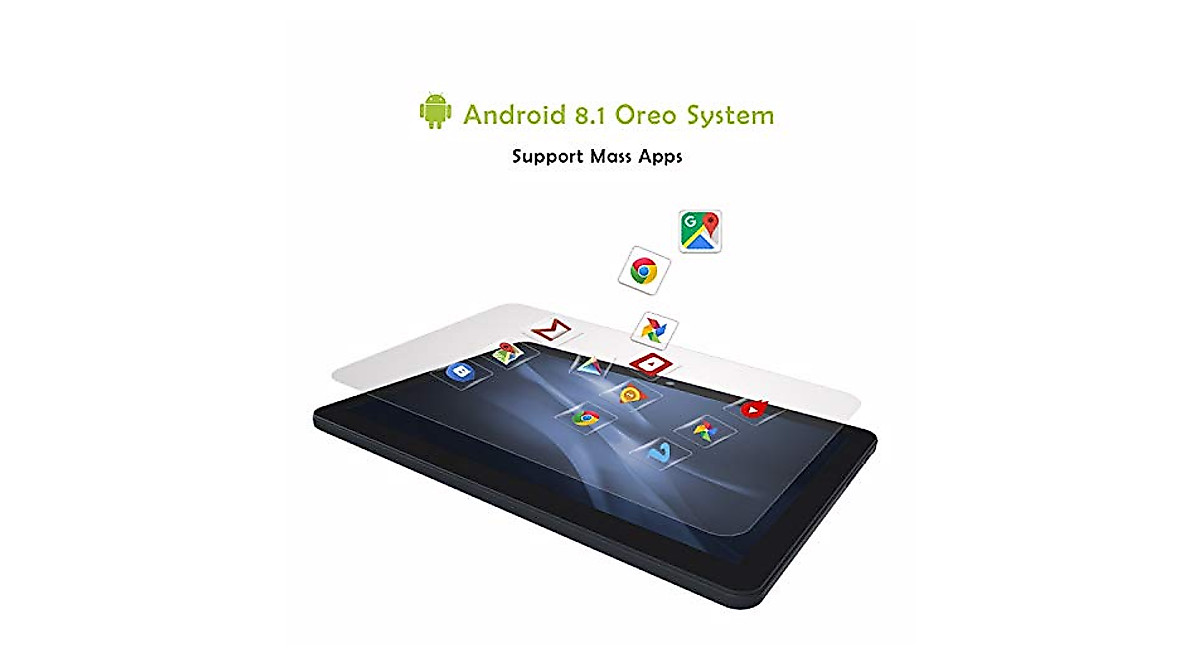 Hoozo 10-Inch Android Tablet with 32GB Storage and HD Display