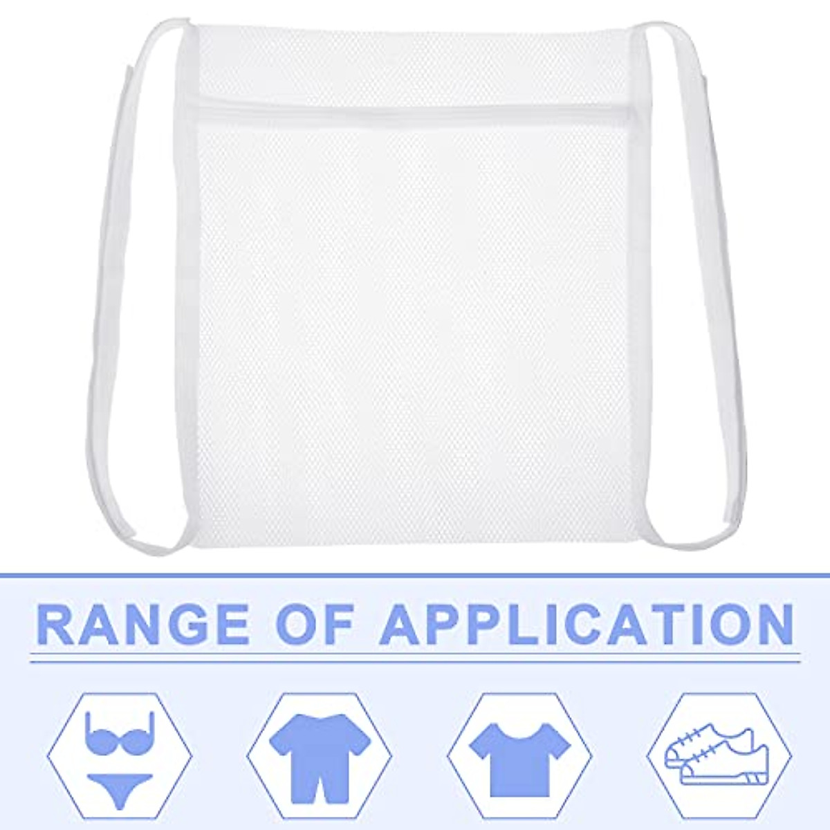 Honeycomb Shoe Dryer Bag with Zipper, White Dryer Door Shoe Net Laundry Bags Mesh Wash Bags Shoe Bag for Washing Machine Sneaker Clothing 13.8 x 15.8 Inch(3 Pieces)