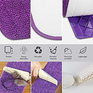 Spray Mop for Floor Cleaning - SEVENMAX Microfiber Floor Mop with 550ML Refillable Bottle 3 Washable Pads Kitchen Dry Wet Flat Dust Mop for Cleaning Hardwood Laminate Wood Ceramic Marble Tile Floors