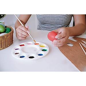 WNATN Paint Tray Palettes, Plastic White Palettes for Kids & Students,Paint Tray for Art Class ,Craft DIY or Have a Birthday Painting Party-8pcs