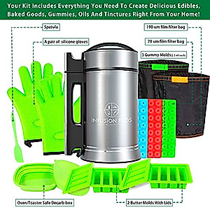 Infusion Buds Butter Infuser Machine- Herbal Butter Maker Machine | Herbal Butter & Oil Infuser Machine. Butter Machine | Includes Decarb Box and Tons of Accessories