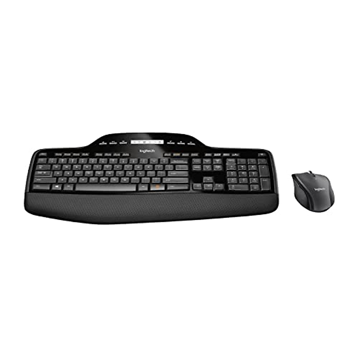 Logitech MK710-RB Desktop Wireless Keyboard/Mouse Combo, Hyper-Fast Scrolling Wireless Mouse USB, Keyboard with LCD Dashboard, Long Battery Life, Black (Renewed)