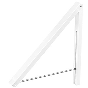 Anjuer Folding Clothes Hanger Wall Mounted Retractable Clothes Rack, Aluminum, Easy Installation, White