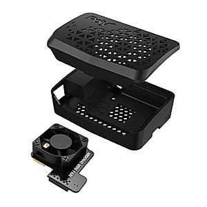 Argon Poly+ Case | Raspberry Pi 4 Plastic Case with PWM controllable Fan and Heatsink | Removable Top