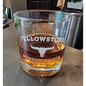 Yellowstone Dutton Ranch Old Fashioned Whiskey Rocks Glass - Made in USA
