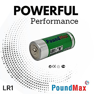 5 X PoundMax 910A LR1 N Type MN9100 1.5V Alkaline Batteries
