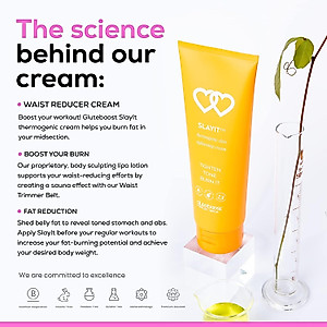 Gluteboost Thermogenic Skin Tightening Cream for Body Firming – Stomach Tightening Cream for Men and Women – Apply Pre-Workout to Aid Slimming Stomach and Thighs