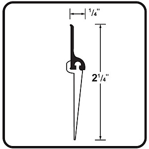 M-D Building Products 69620 48 in. Silver Aluminum and Vinyl Heavy-Duty Screw-on Door Sweep