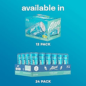 Alani Nu BLUE SLUSH Sugar Free, Low Calorie Energy Drinks | 200mg Caffeine | Biotin B Vitamins | Zero Sugar | 10 Calories | 12 Fl Oz Cans | 12 Pack