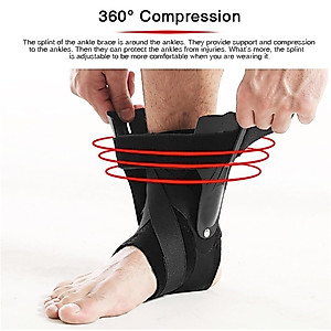 AWEMED Plantar Fasciitis Night Splint Ankle Support Adjustable Ankle Sprain Orthopedic Stabilizer Night Splint for Heel Pain Support Strap Brace Bandage Foot Guard Protector