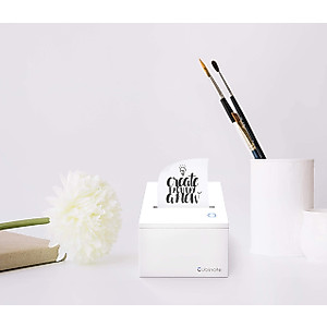 Cubinote Pro Thermal Printer | Inkless Sticky Note Printer | Photo Printer | Wi-Fi and Bluetooth Mode | Compatible with iPhone and Android (White)