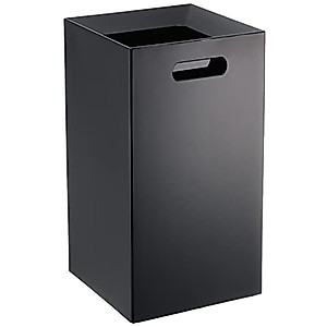 YAMAZAKI home 4493 Trash Can-Modern Garbage Waste Basket with Handle, One Size, Black