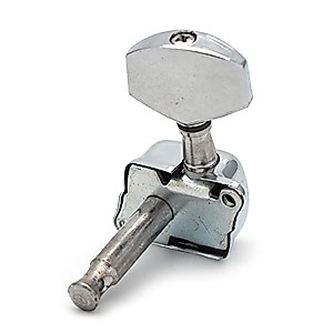 SAPHUE 3+3 Semi-closed Guitar Tuners String Tuning Pegs Keys Machine Heads Set for for Acoustic or Electric Guitar (Chrome)