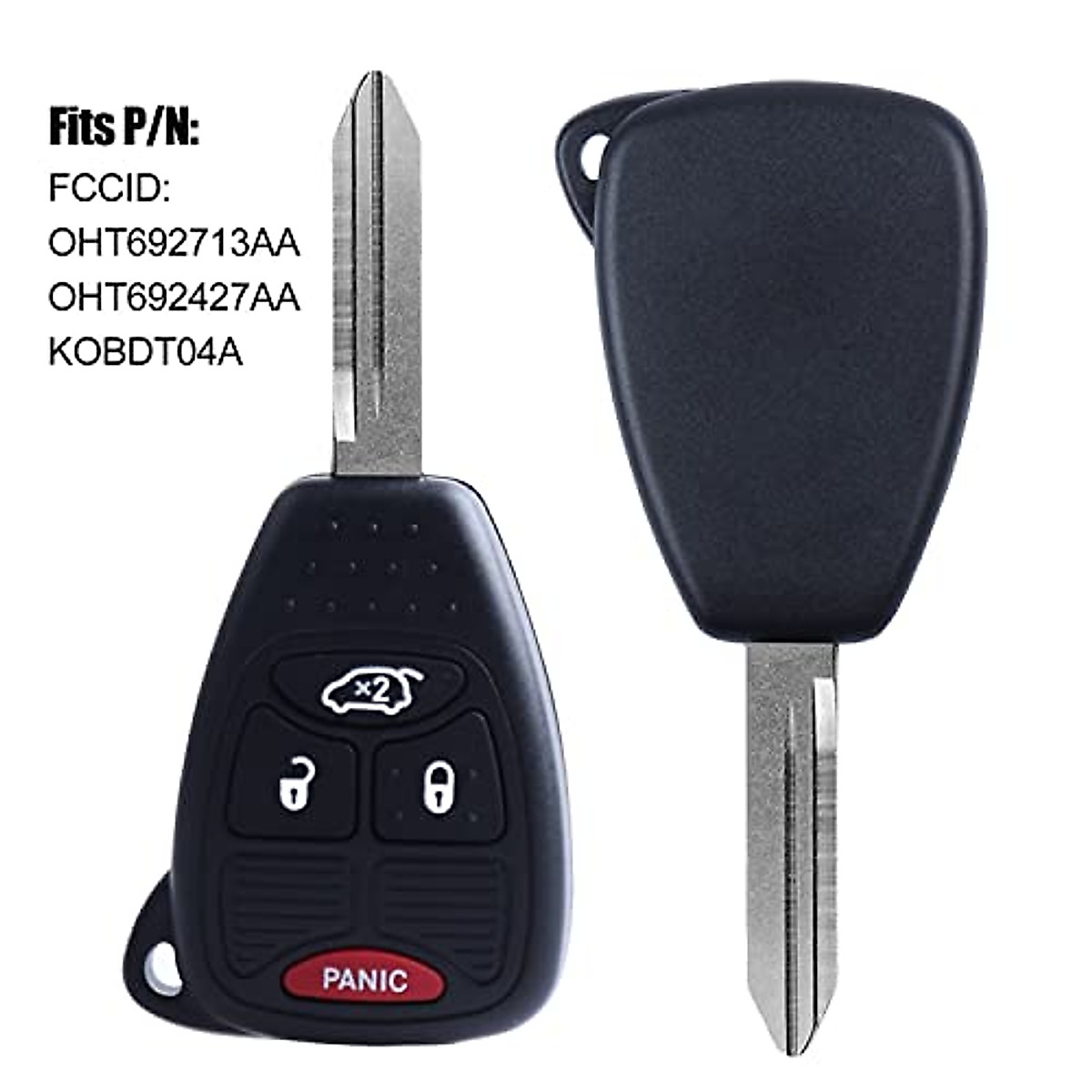 Compatible with 2008-2013 Dodge Avenger/2011-2013 Chrysler 200/2005-2007 Dodge Magnum/Charger/Chrysler 300/Grand Cherokee FCC:OHT692427AA KOBDT04A (Pack of 2)