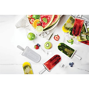 Wavy Pop Molds Popsicle Making Tray with Six Sticks for Mess-Free Frozen Treats