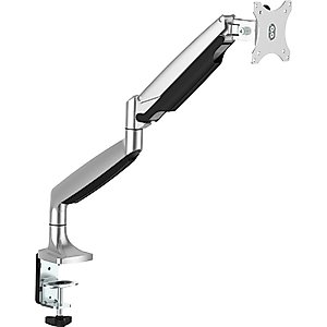 StarTech.com Desk Mount Monitor Arm - Full Motion Articulating - Monitors 12 to 34 Adjustable VESA Single Monitor Arm - Desk & Grommet Clamp -Silver (ARMPIVOTHD)
