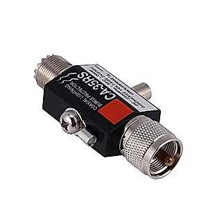 Hilitand UHF/UHF Coaxial Arrester Protector,200w Coaxial Lightning Surge Protector,Lightning Arrestor to Protect Transceiver,Receiver1/4 wavelength Short Circuit,Low Loss,VSWR