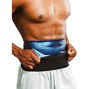 huiming Waist Trimmer for Men, Waist Trainer Sauna Belt, Neoprene-Free Waist Cincher, Sauna Slimming Belt Sauna Sweat Workout Shaper (2X-Large/3X-Large) Black