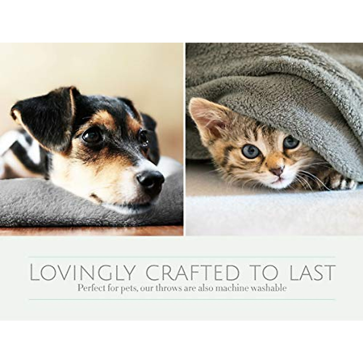 THE FIREFLY COLLECTION Ultra Plush Throw Blanket, 50 x 70 Inches, Granite Grey – Use as Your Couch Throw Blanket or Comfy Chair Blanket Throw – A Perfect Fluffy Blanket for Home and Travel