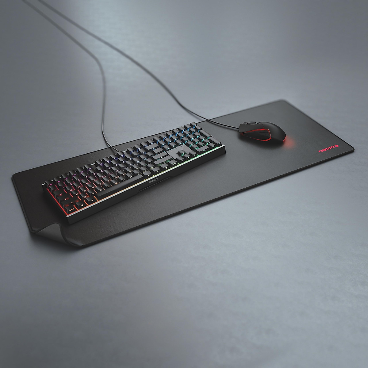 Cherry MP 2000 Premium Mousepad XXL. Waterproof for Home Office or Gaming. Large Anti-Slip Desk Mat. Easy Roll Up for Transport. 31x13 in