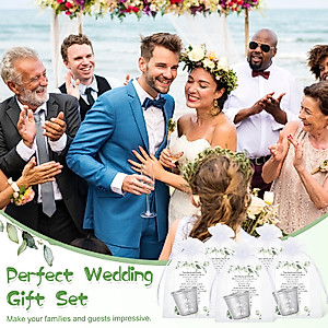 Uiifan Wedding Favors for Guests 1.5 oz Stainless Steel Shot Glasses Bulk Metal Cups Cards with Organza Bags Wedding Party Souvenirs Thank You Gifts for Guest (Cheers,50 Set)