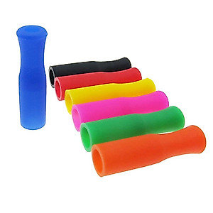 20 Pcs Silicone Straw Tips, Reusable Straw Tips, Multi-Colored Food Grade Straws Tips Covers Fit for 6mm Wide Stainless Steel Straws